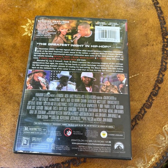 Paramount | Other | Jayz Fade To The Black Widescreen Dvd | Poshmark